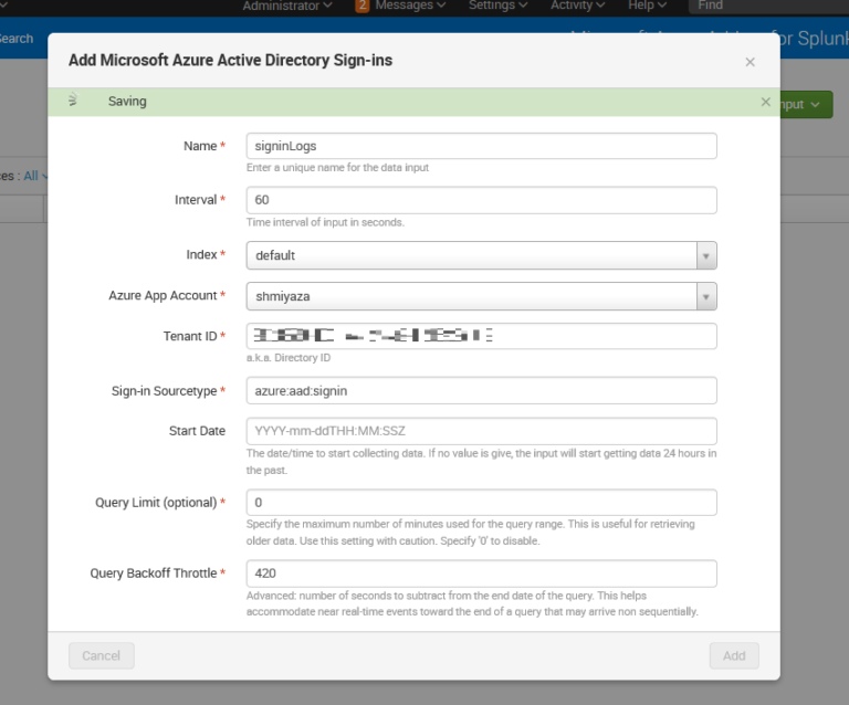 Azure AD ログ (監査ログ/サインイン ログ) を Splunk と統合する - ITBeginner